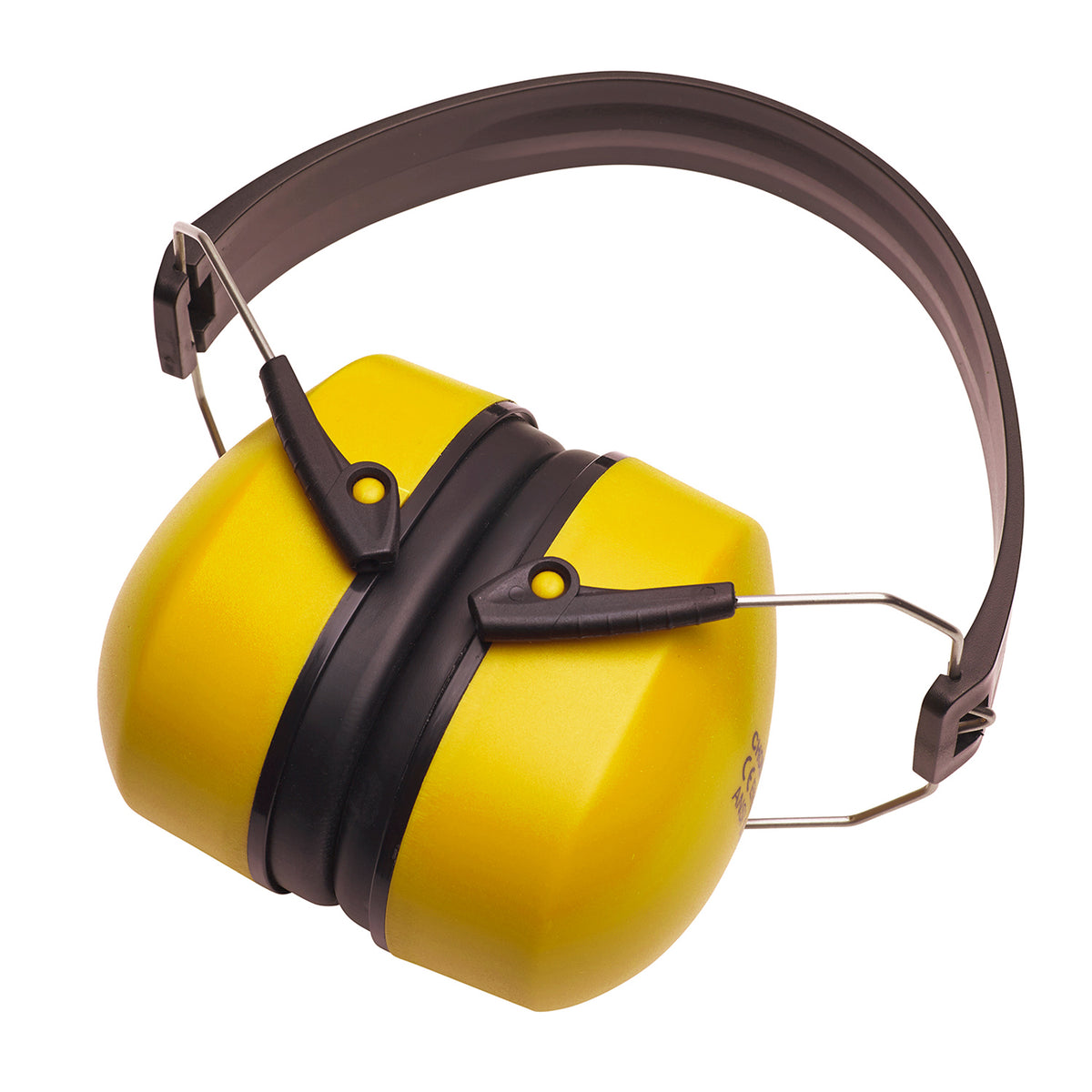 Folding Ear Defenders Padded Cups - Yellow - Bawas