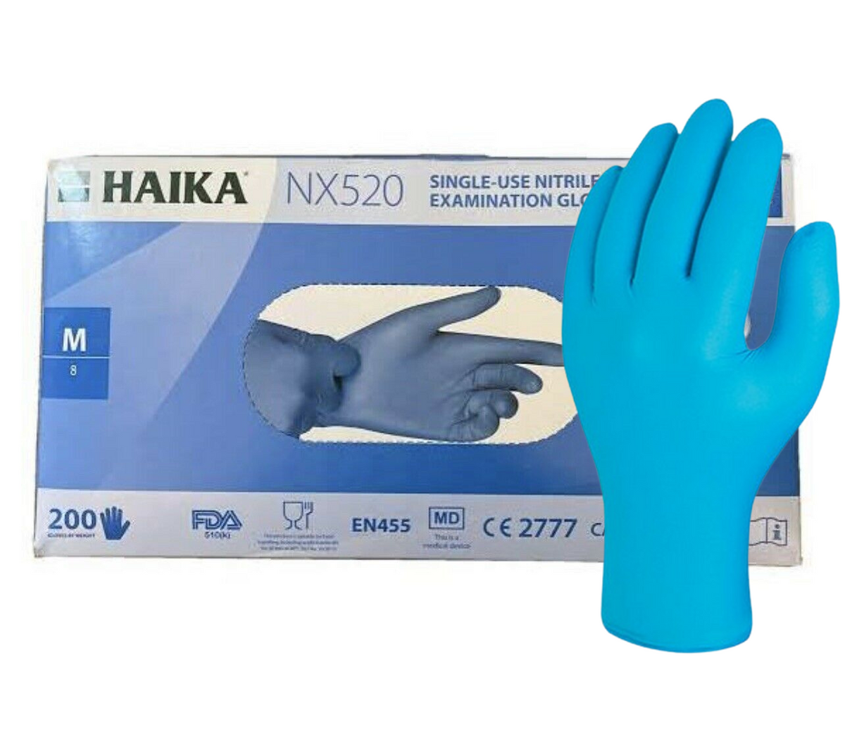 HAIKA® NX520 Nitrile Examination Powder Free Gloves - Box of 200 – Bawas